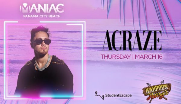 Acraze Set To Perform Live Show In Panama City Beach Maniac Vip Card